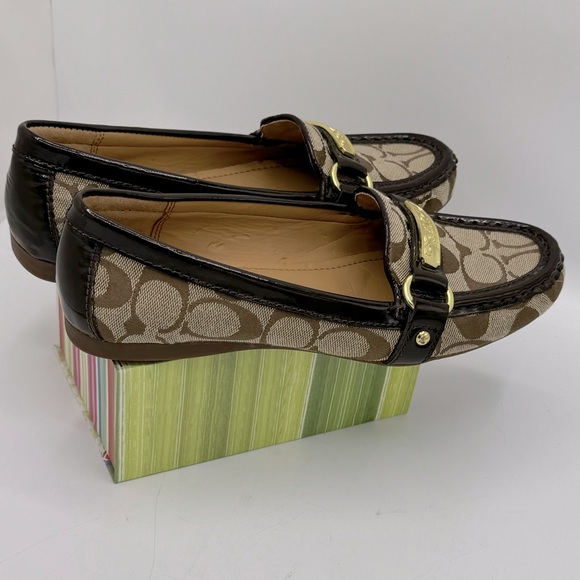 Coach | Shoes | Coach Felisha Signature Jacquard Moccasin Driving Shoes ...
